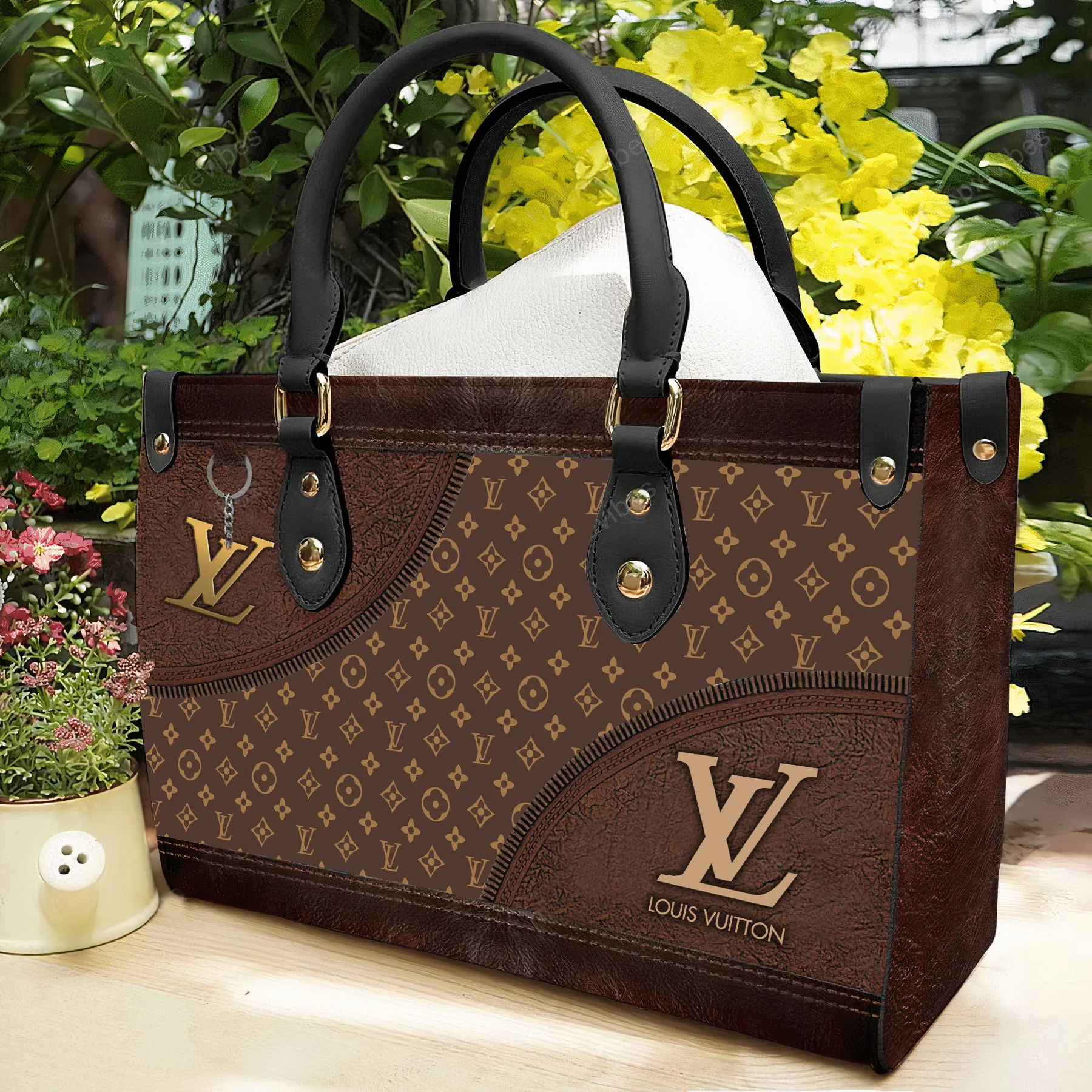 Louis Vuitton Lv Handbag Leather Tote Bag Luxury Hand Purse Leather Bag ...