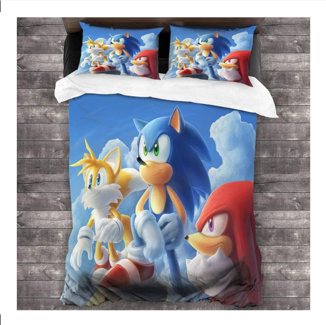 Sonic the hedgehog cartoon full bedding set