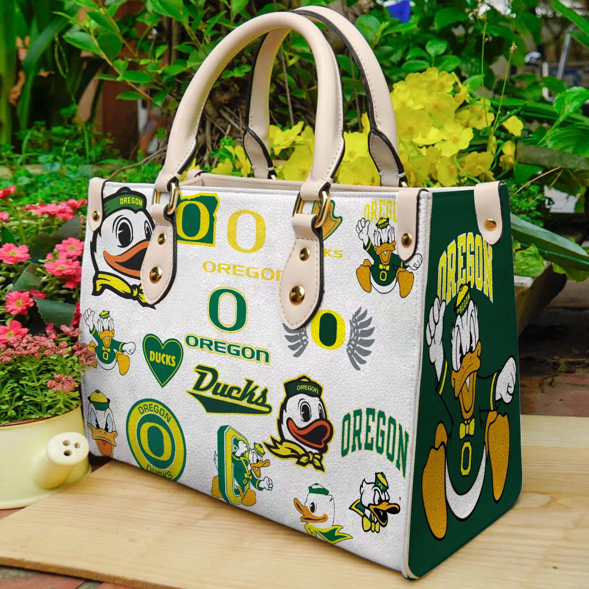 Oregon ducks leather bag t Women Leather Hand Bag