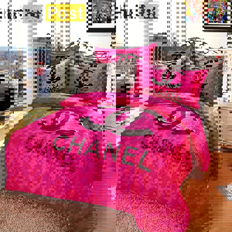 Chanel pinky premium luxury bedding set home decor Bedding Sets