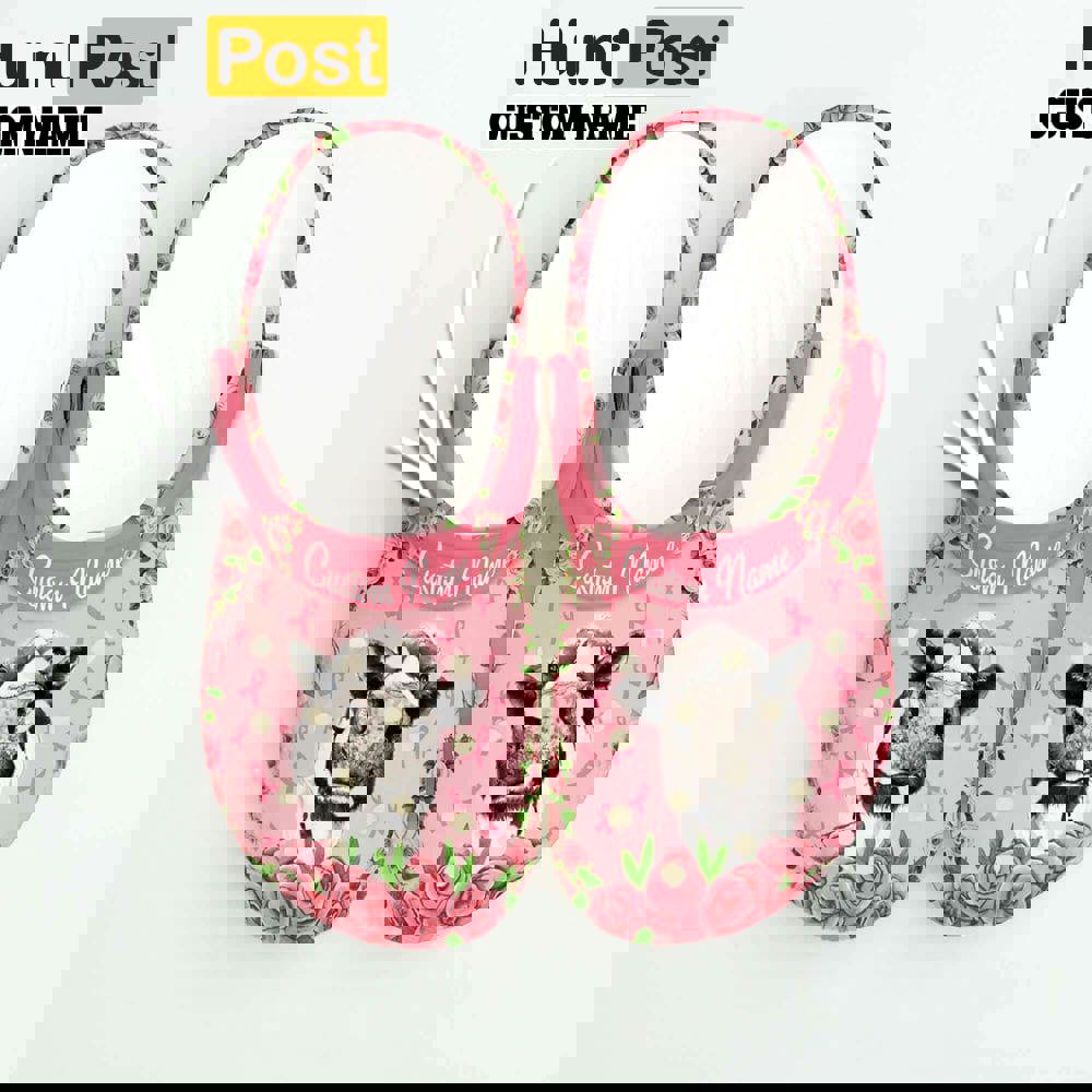 Crocs outfit - custom name breast cancer crocs heifer cow breast cancer ...