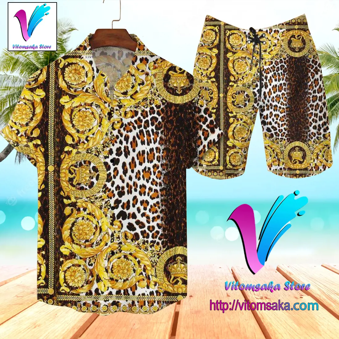 Vesace pattern luxury hawaiian shirt and short sets (5)
