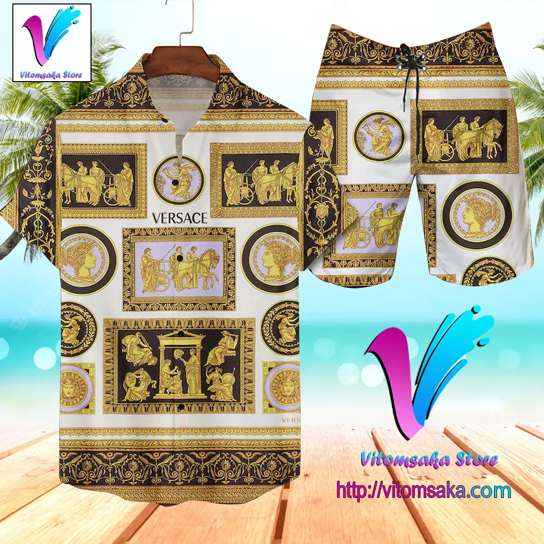 Gucci logo pattern luxury brand hawaiian shirt and short sets (16)