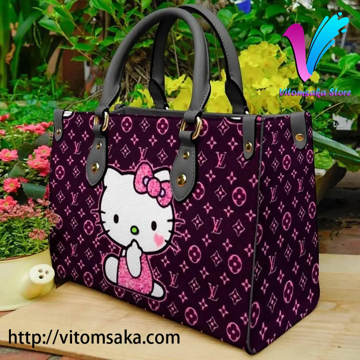 Louis vuitton hello kitty pinky luxury brand women small handbag