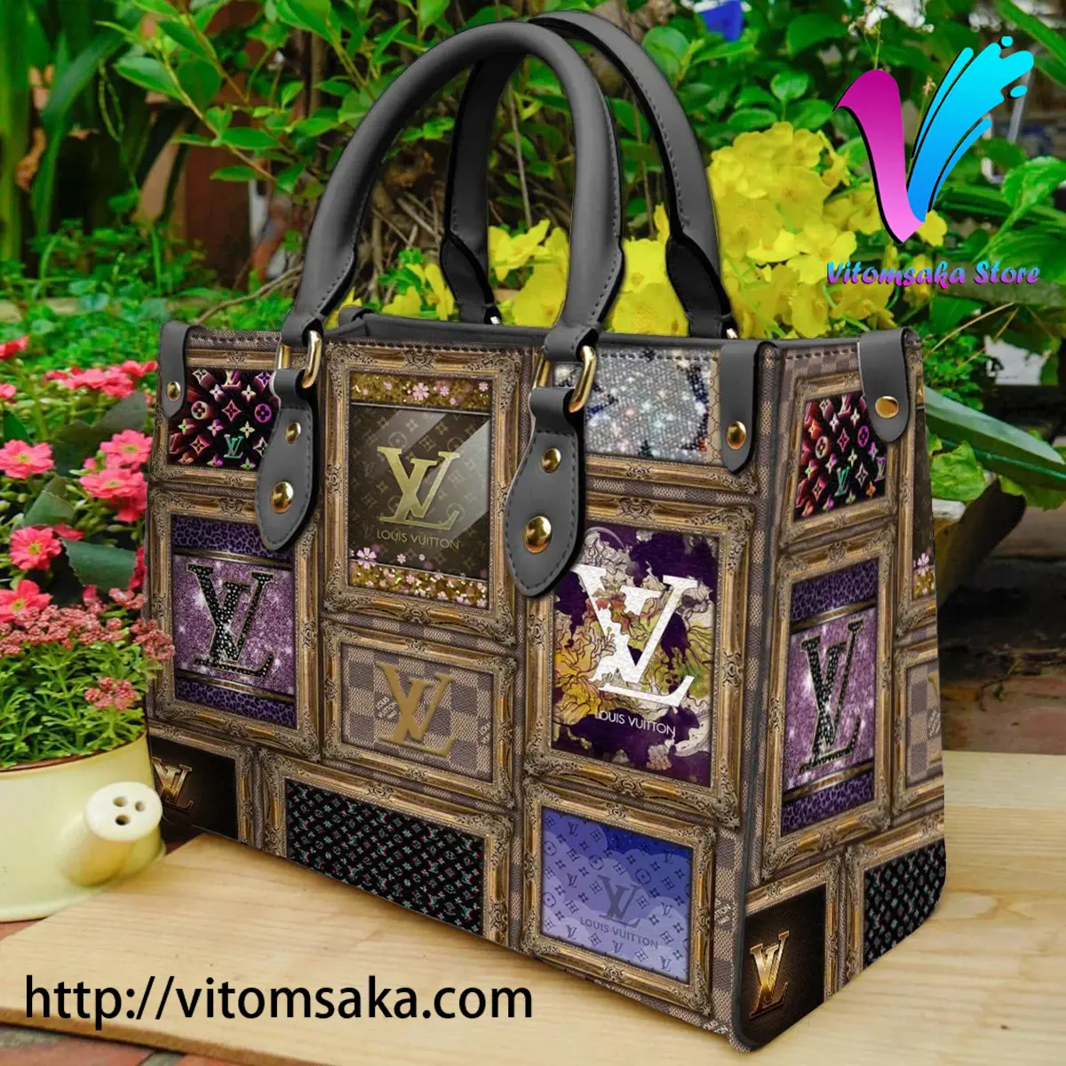 Louis vuitton pattern luxury brand fashion premium women small handbag ...