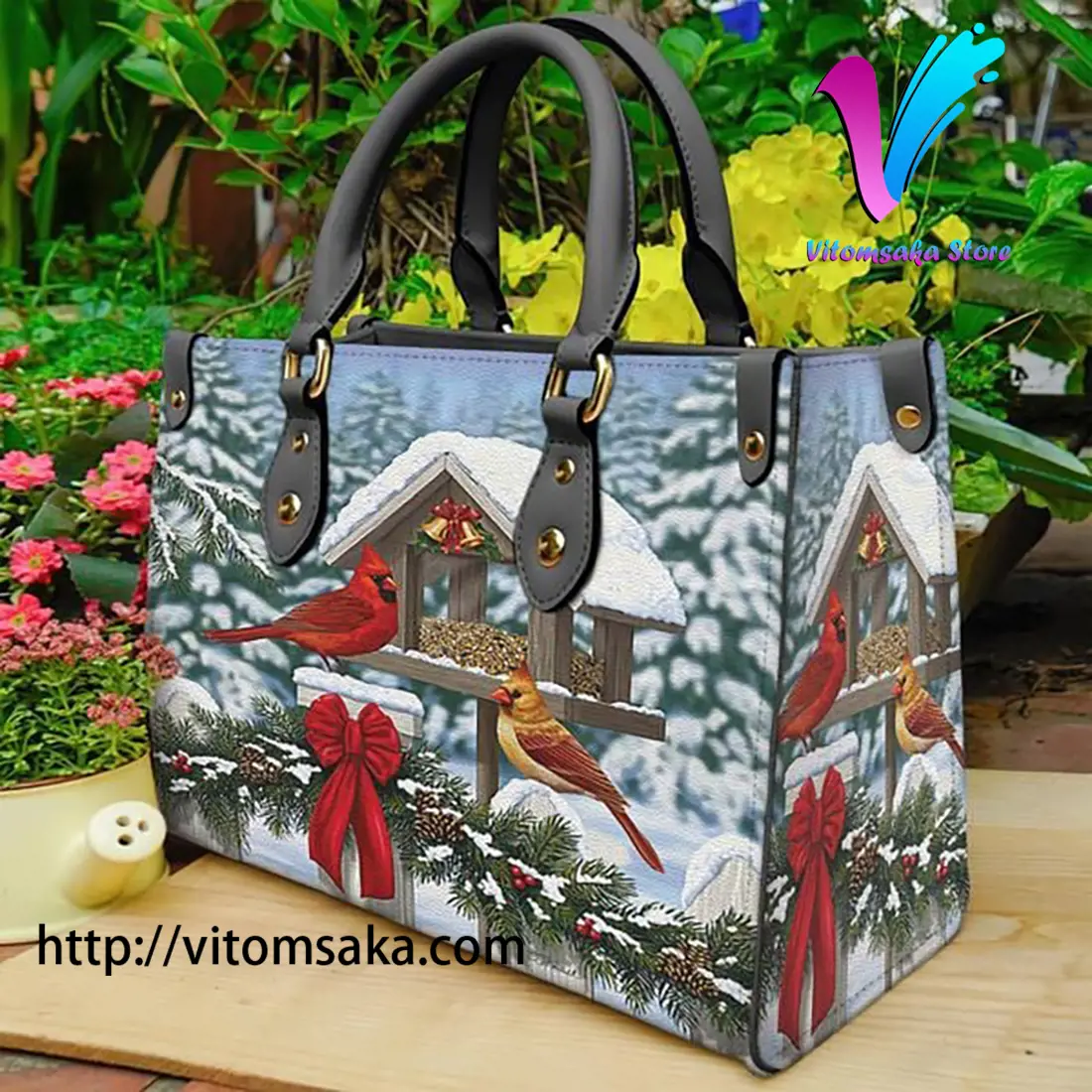 Cardinal snow water leather bag handbag_1
