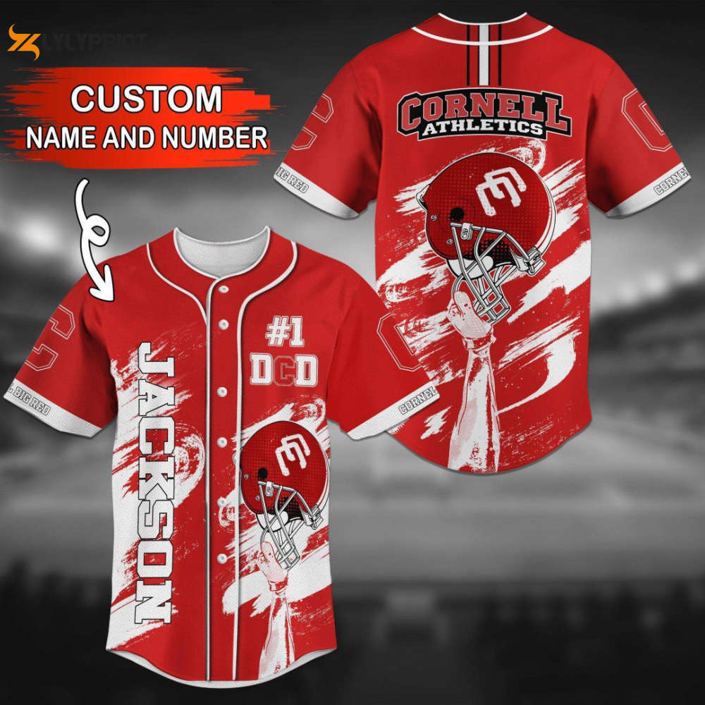 Cornell big red personalized baseball jersey