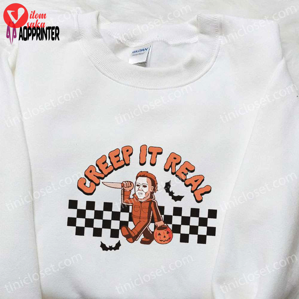 Creep it real michael myers hoodie: horror movie characters embroidered ...