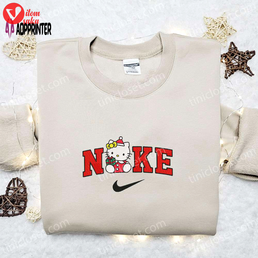 Hello kitty christmas x nike cartoon embroidered sweatshirt: best merry ...