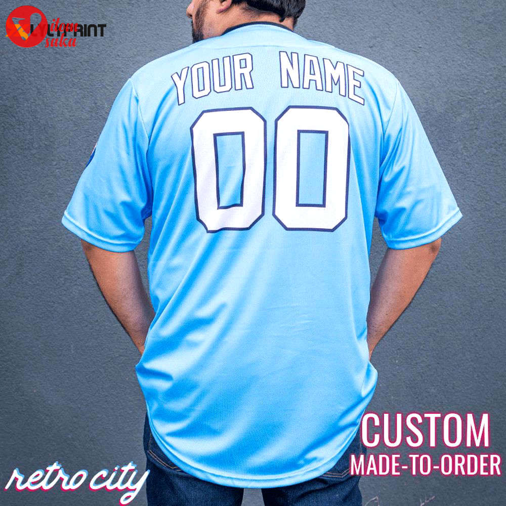 Myrtle beach mermen kenny powers full-button baseball jersey custom