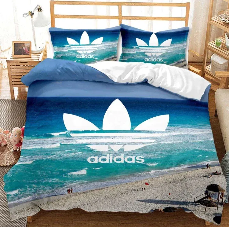 Adidas beach luxury fashion brand bed comforter bedspread duvet cover set