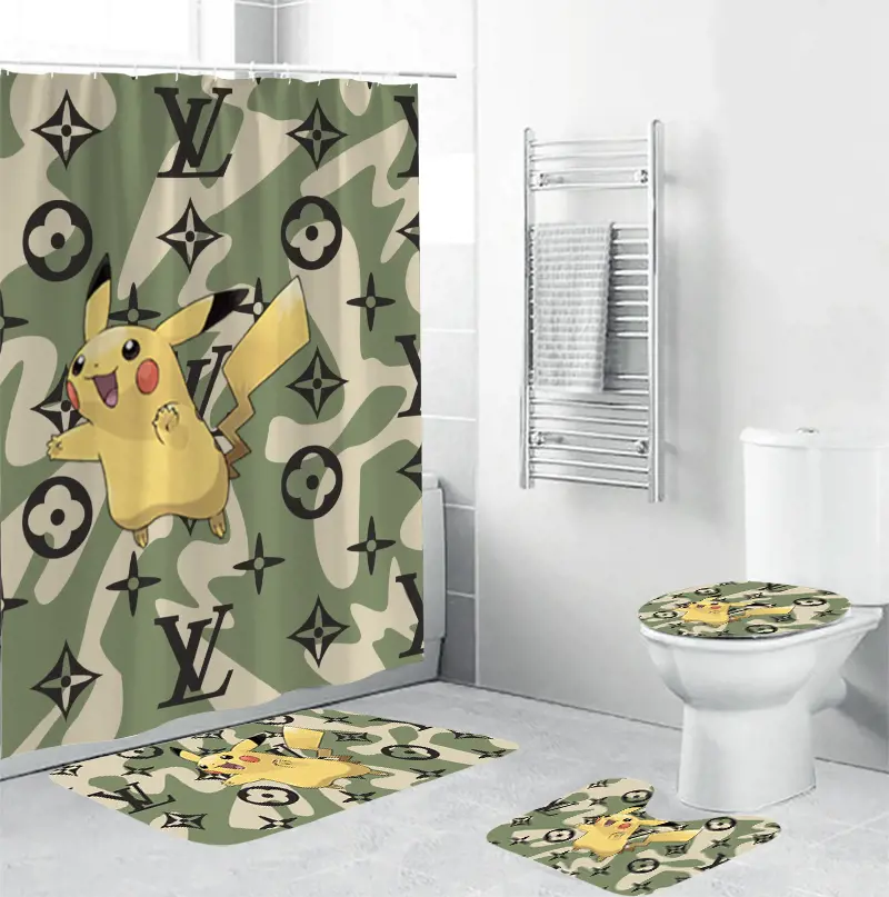Special luxury bathroom sets pokémon pikachu louis vuitton blue and ...