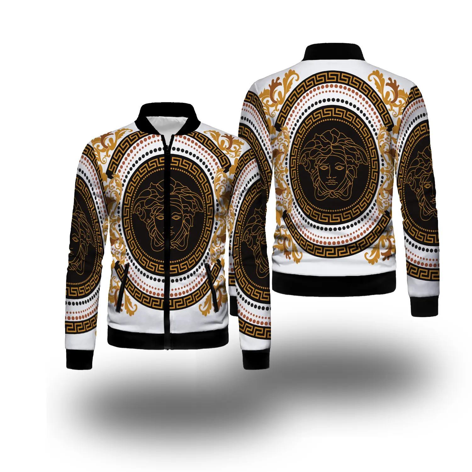 Luxury versace varsity zipper tracksuit jacket hot trend 2024-2828