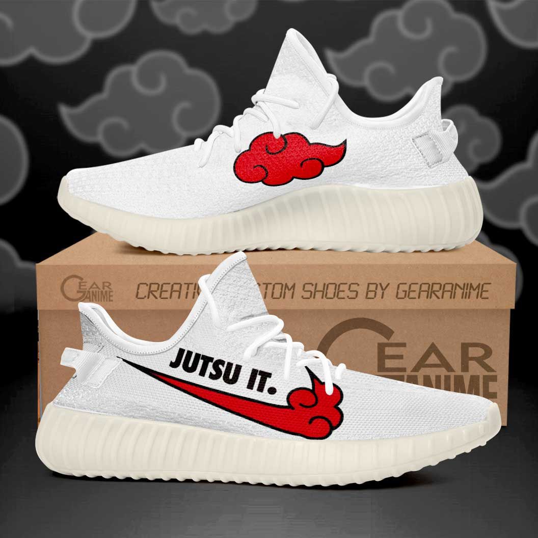 Akatsuki jutsu it yeezy shoes naruto custom anime sneakers v12 - yeezy ...