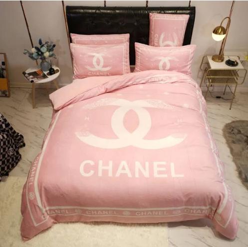 coco chanel baby pink bedding set