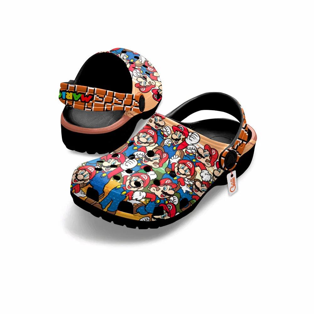 Super mario clogs shoes pattern style
