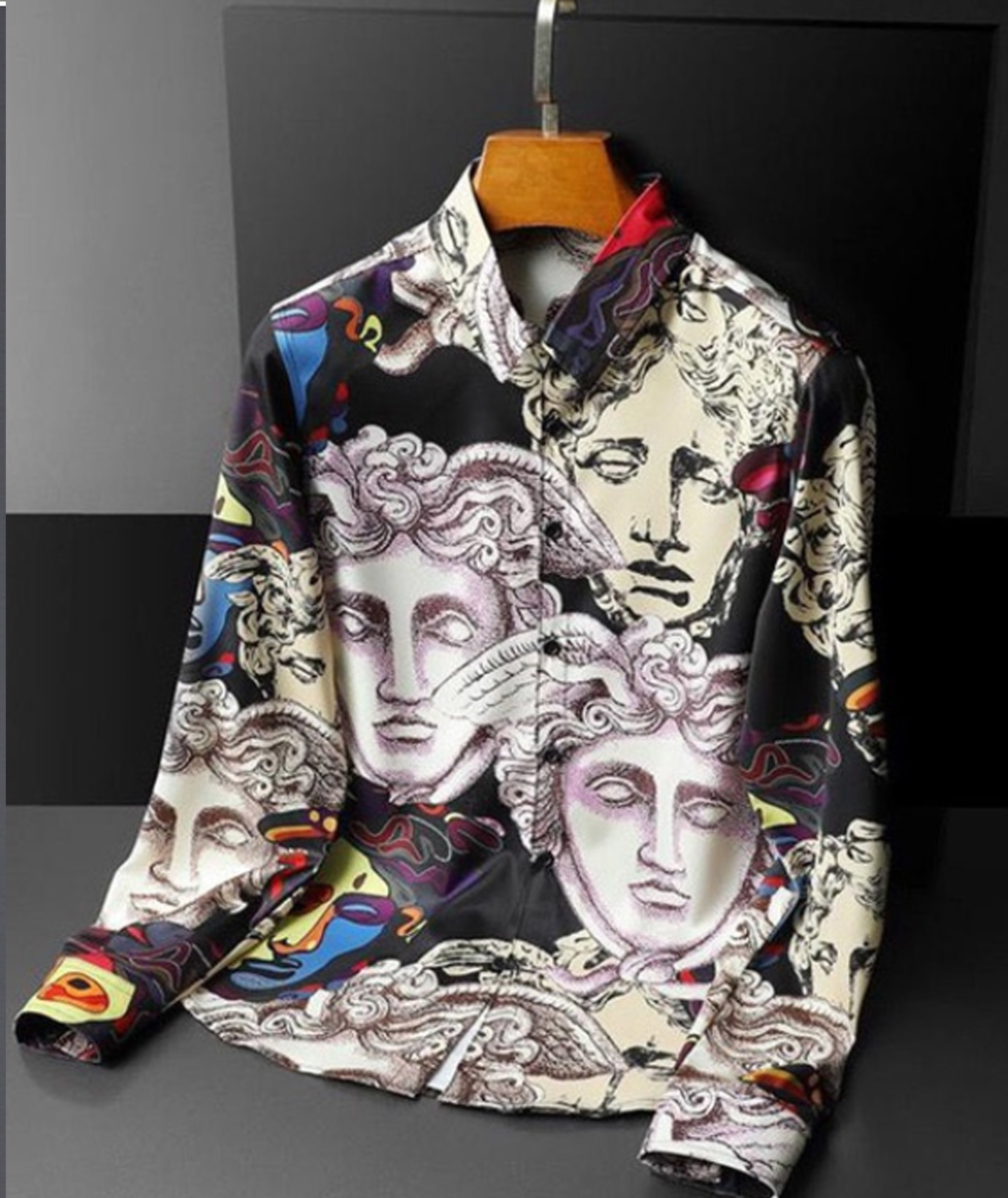 Versace long sleeve button shirt 2023 version 00817