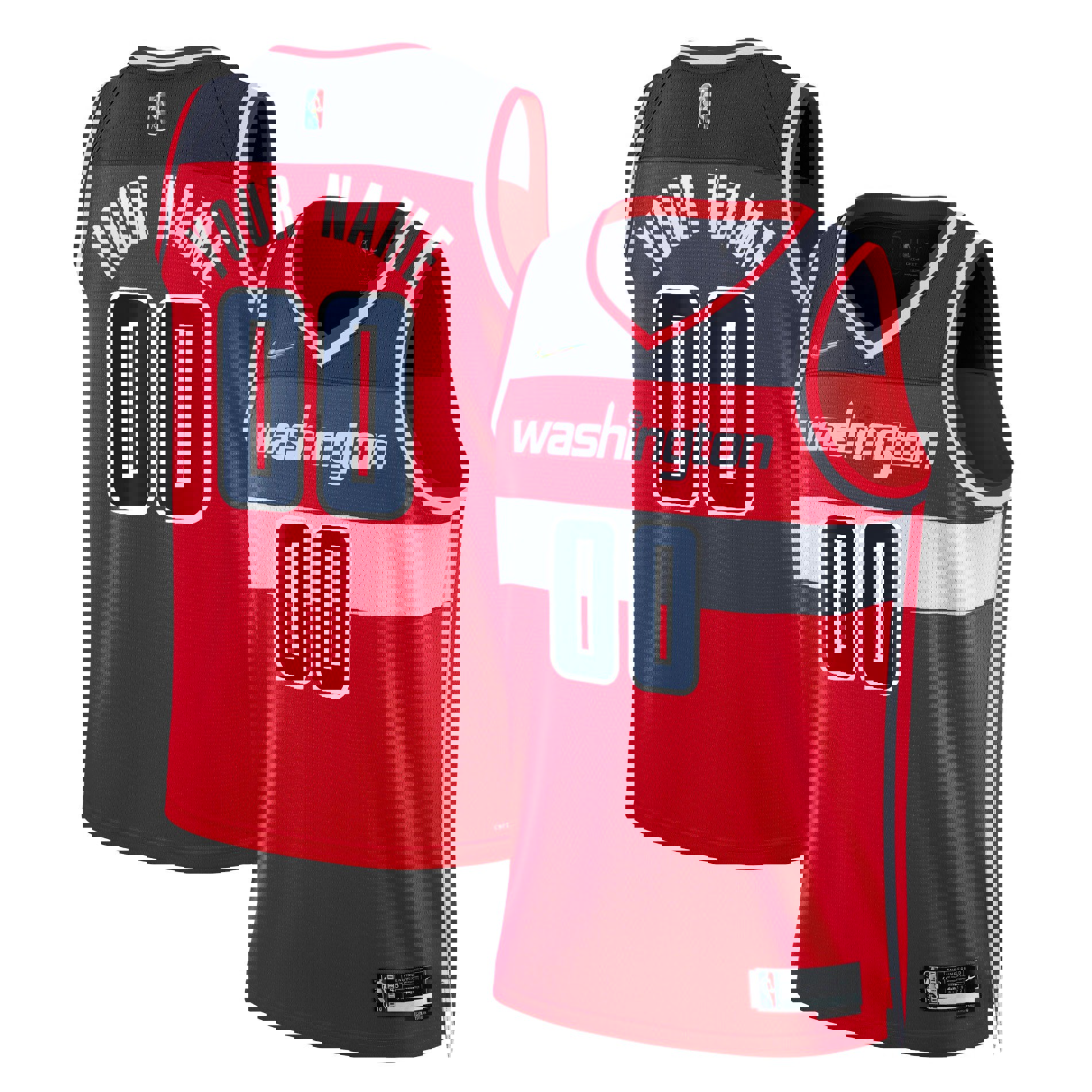 Washington wizards 2021/22 diamond swingman custom jersey for nba ...