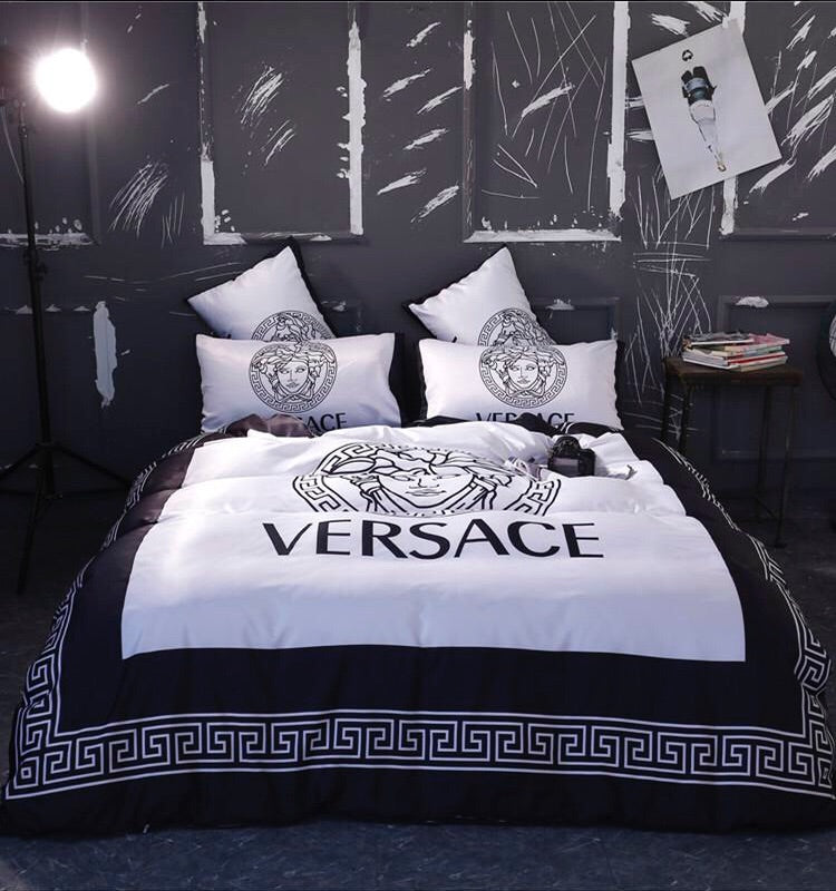 Gianni versace white luxury brand high-end bedding set duvet cover hot ...