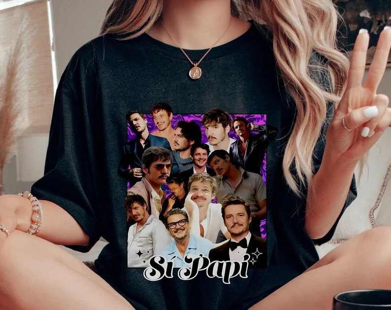 Pedro pascal si papi t-shirt, pedro pascal shirt, actor pedro pascal ...