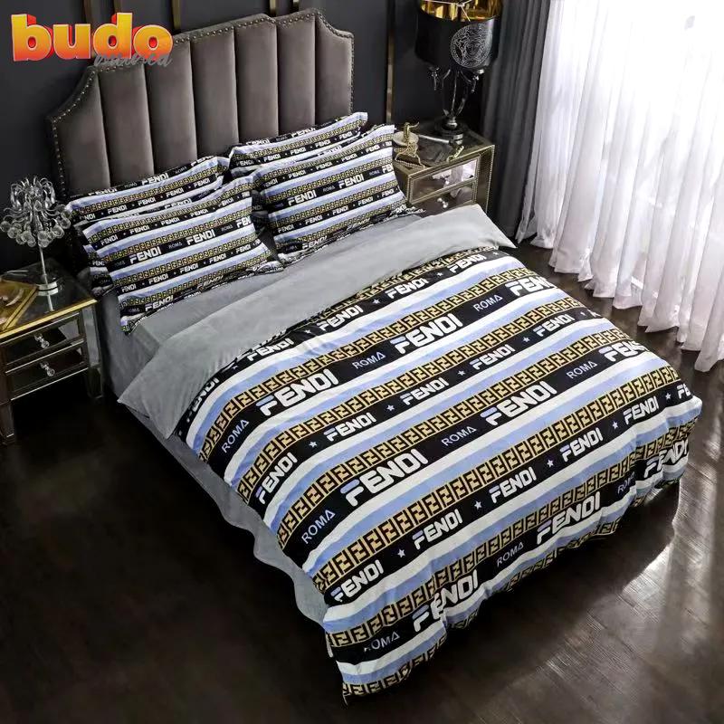 Fendi roma luxury brand premium bedding set bedspread duvet cover set home decor