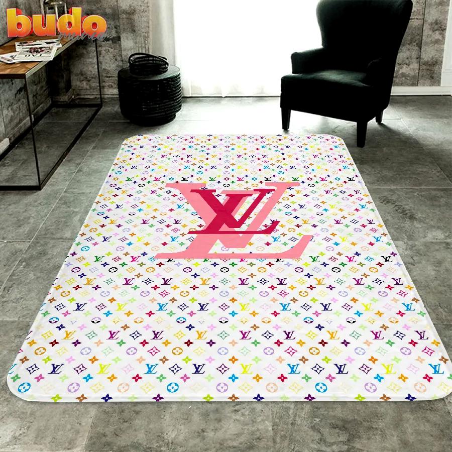 Louis vuitton colorful luxury fashion luxury brand premium rug carpet ...