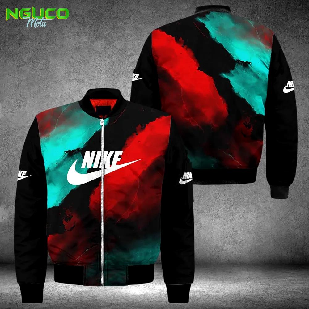 Nike colorful luxury brand bomber jacket outfit for men women