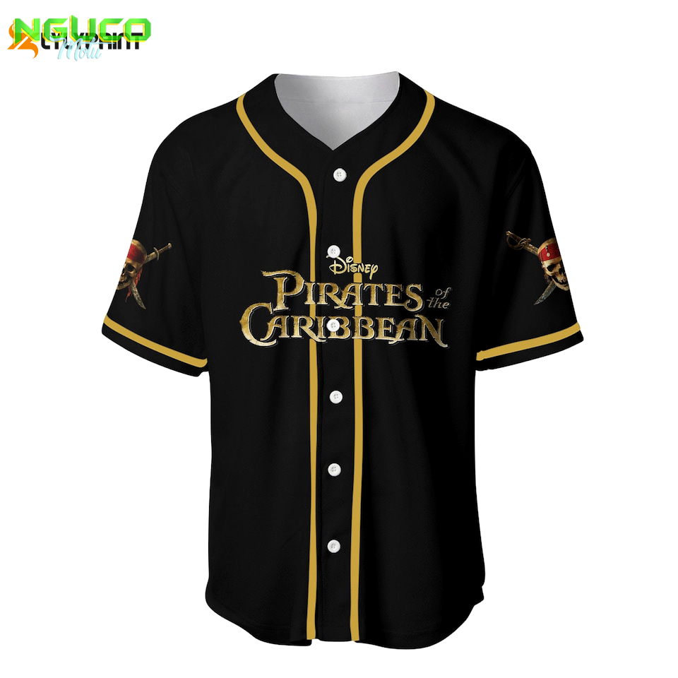 Pirates of the caribbean skull johnny depp baseball jersey